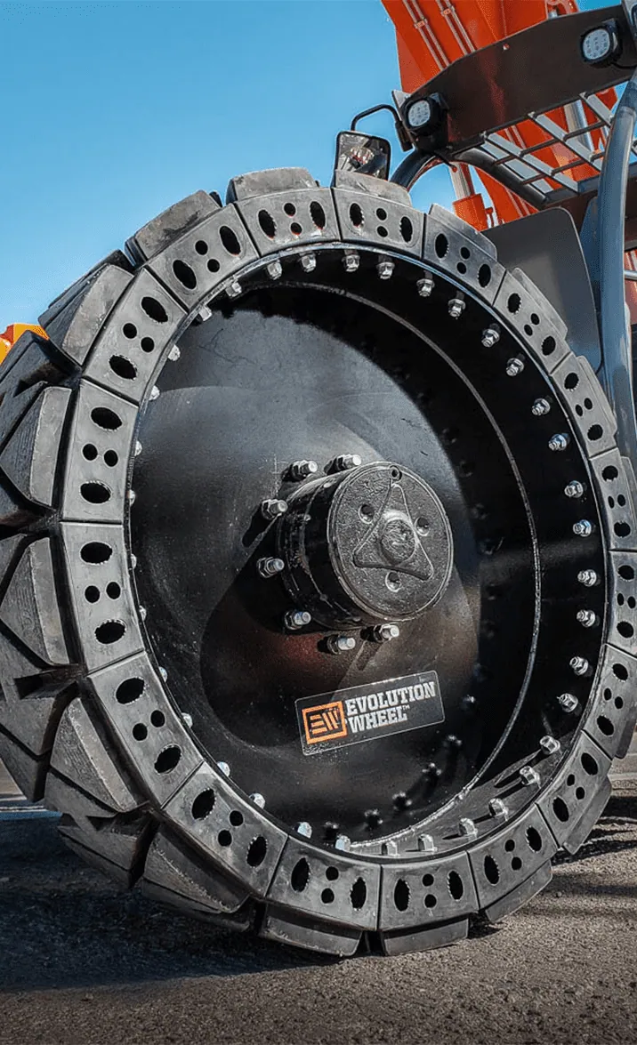 Solid Telehandler Tires - Forget Flat Tires Go Solid - Evolution Wheel